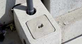 Plinto porta palo 45